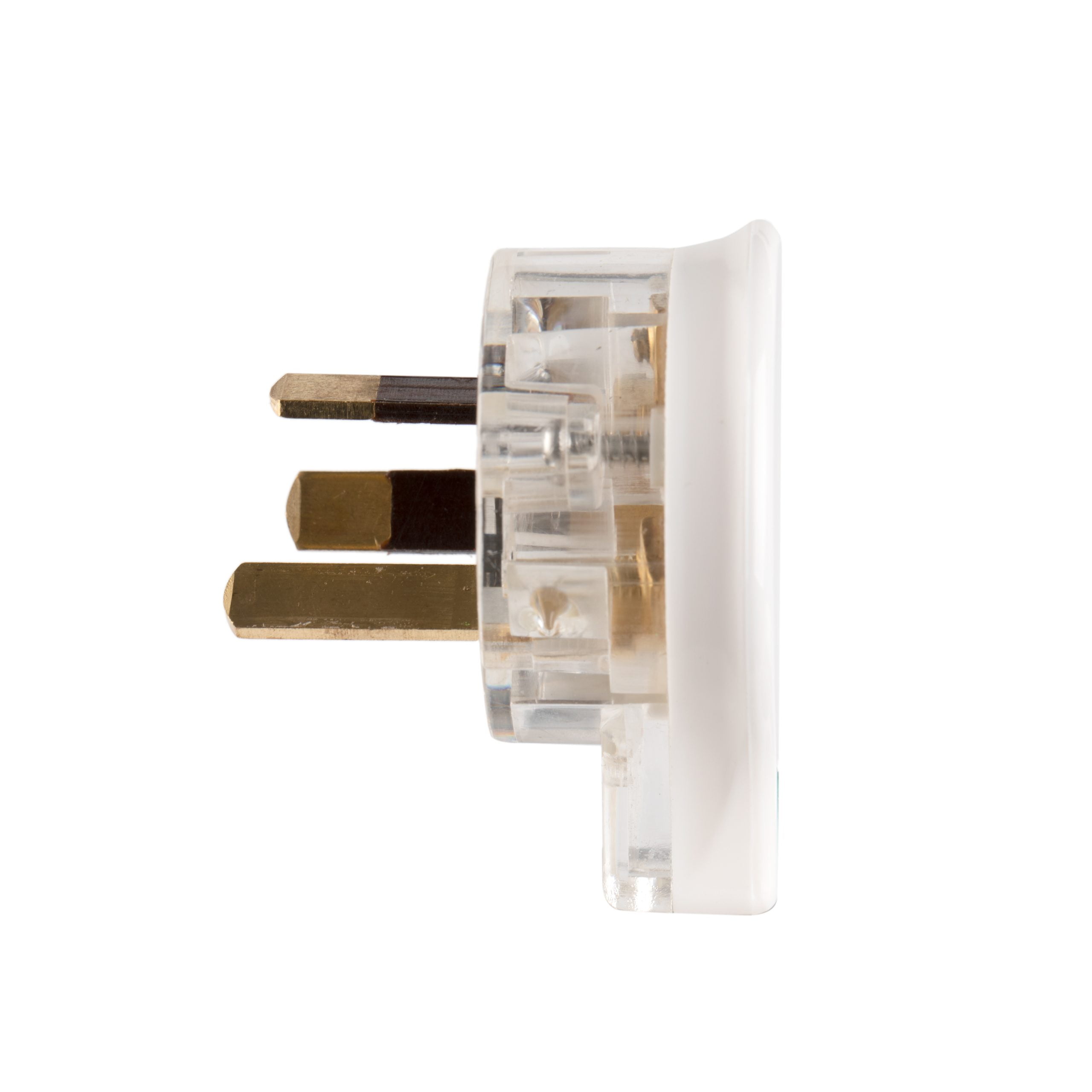 Side Entry Plug 3 Pin Clear Rewireable 10A - Transco Electrical